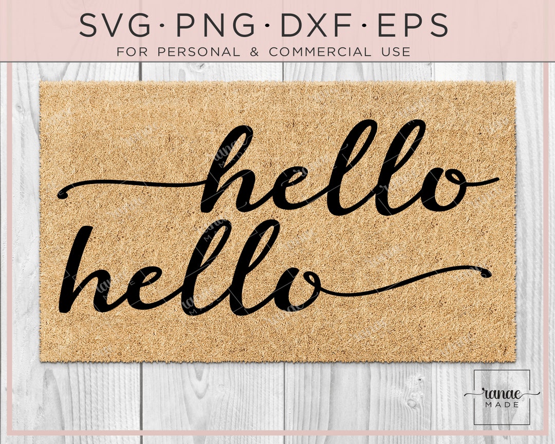 Doormat SVG, Hello SVG, Front Door Svg, Door Decal SVG, Hello Decal ...
