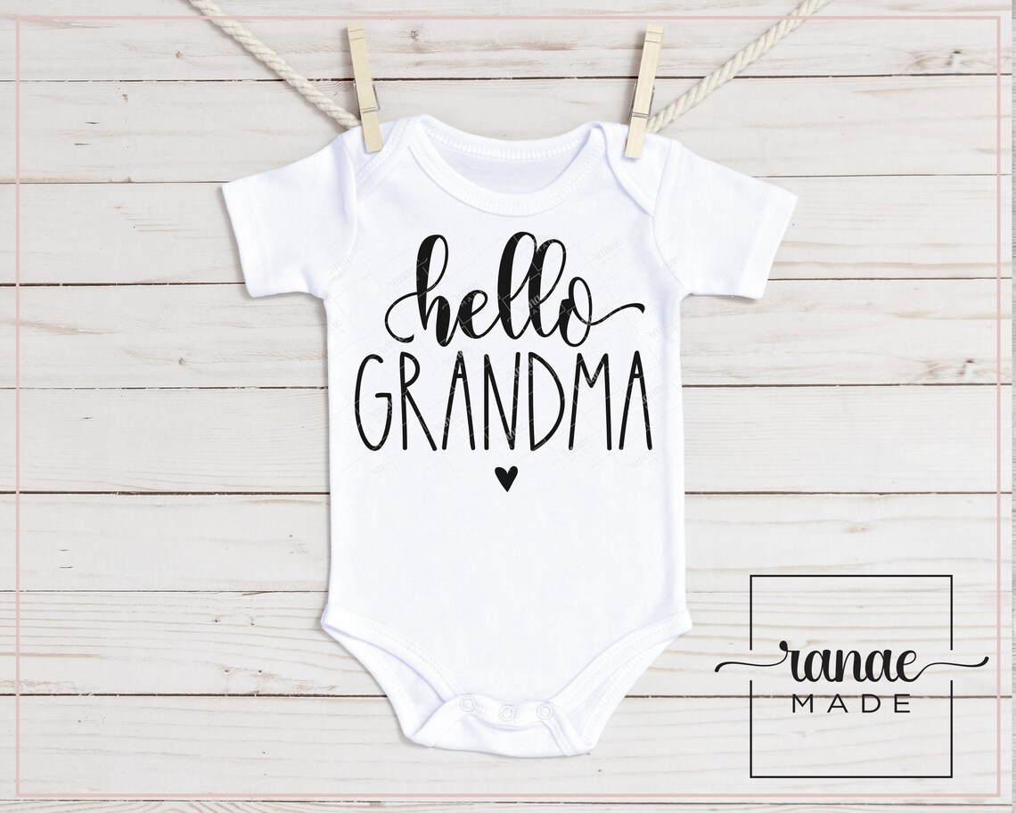 Grandma Svg Pregnancy Announcement Svg Hello Grandma Svg | Etsy