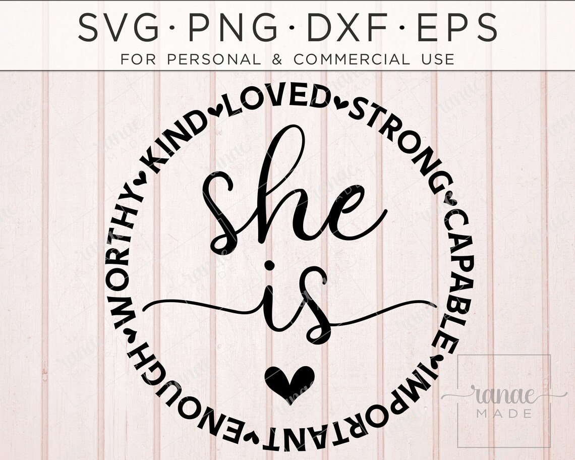 Girly Svg Motivational Svg Feminist Svg She Is Strong Svg Etsy
