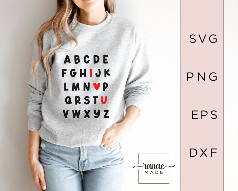 ABC I Love You Svg Cut File for Cricut ABC Svg Alphabet Svg - Etsy