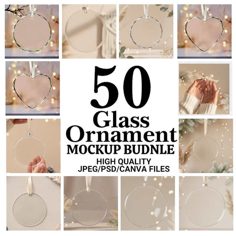 Clear Glass Ornaments Flat - Etsy UK