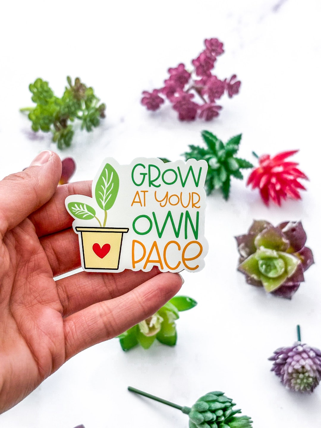 Grow at Your Own Pace Sticker Motivational Stickers Positive Quotes ...