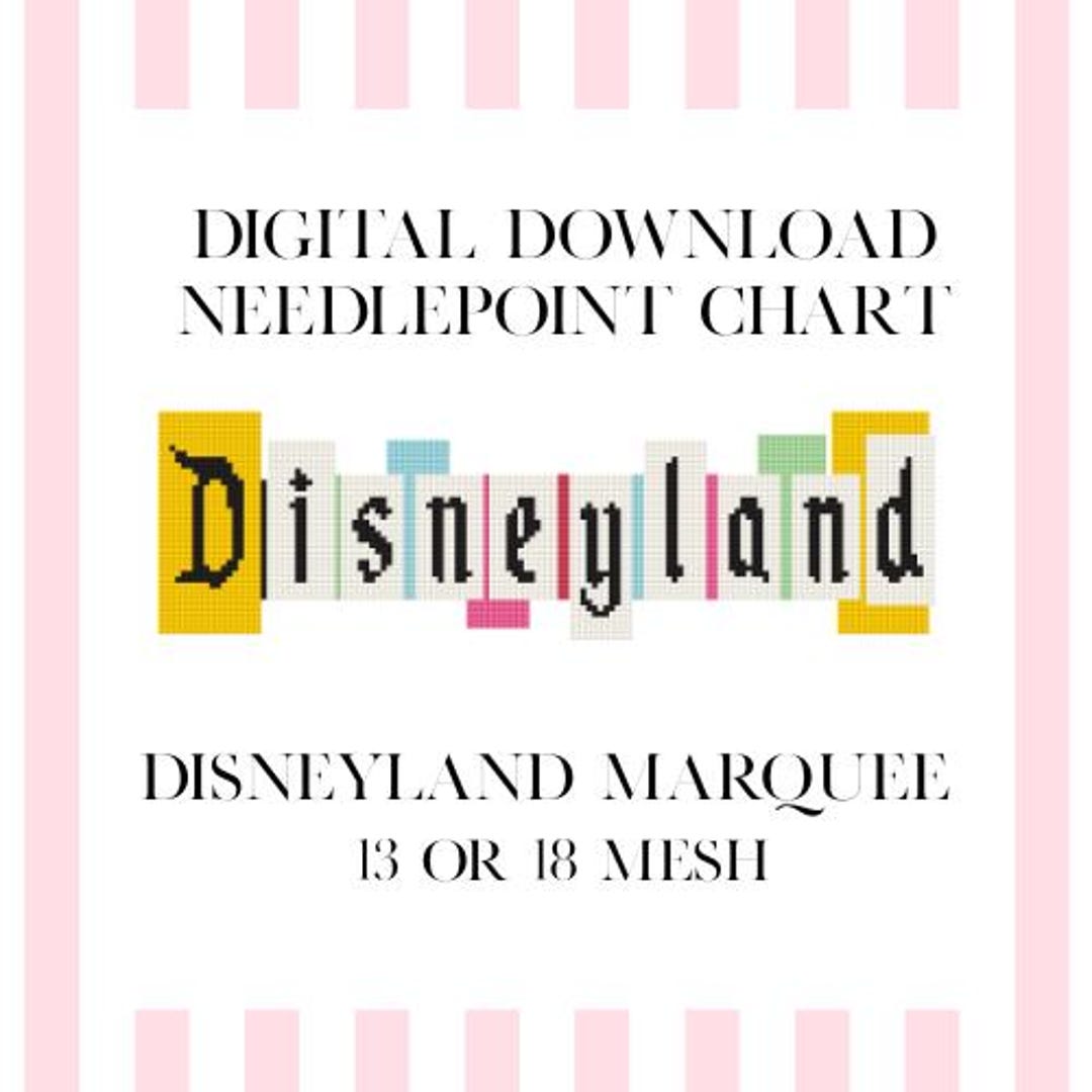 Disneyland Sign Needlepoint Chart 18 Mesh Digital Download - Etsy