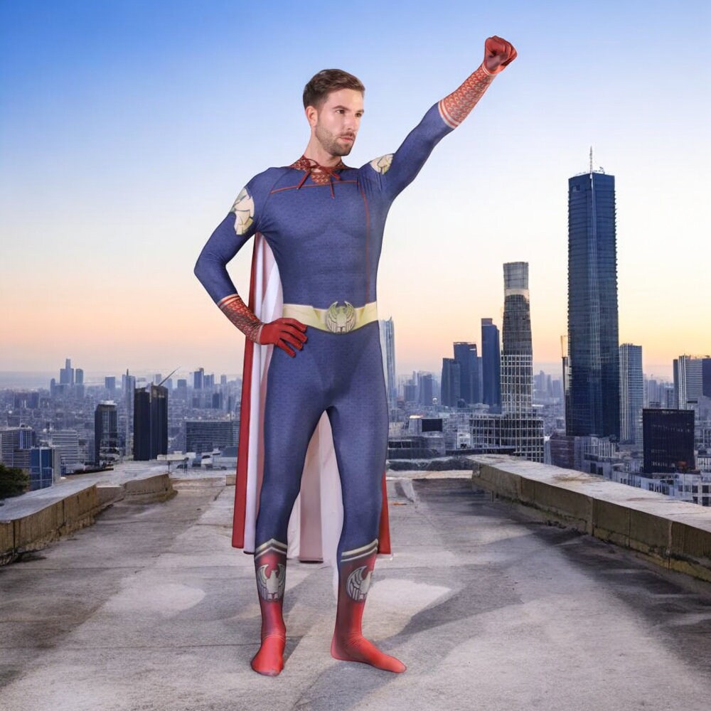 The Boys Homelander Costume, Homelander Cosplay, Adults and Kids ...