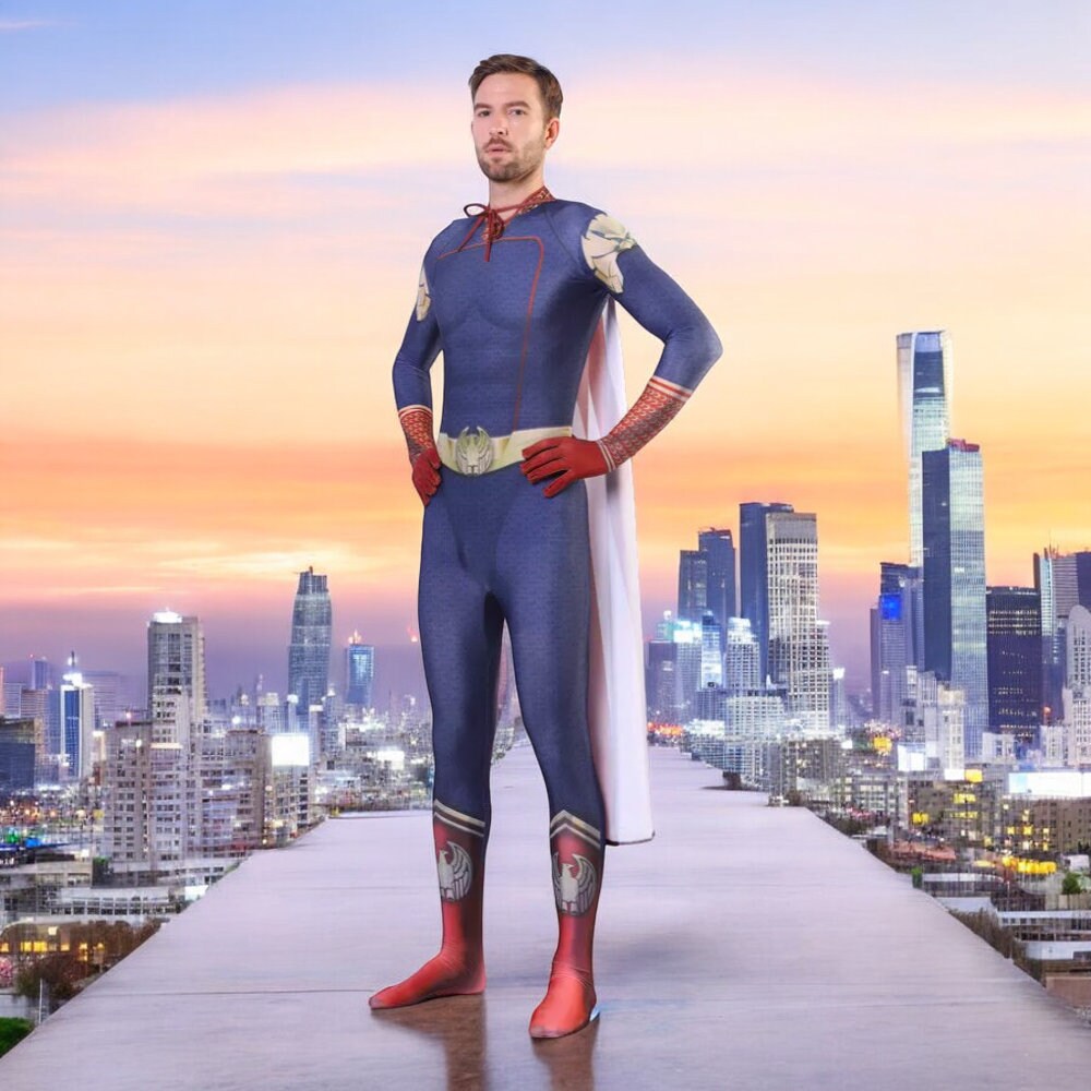 The Boys Homelander Costume, Homelander Cosplay, Adults and Kids ...