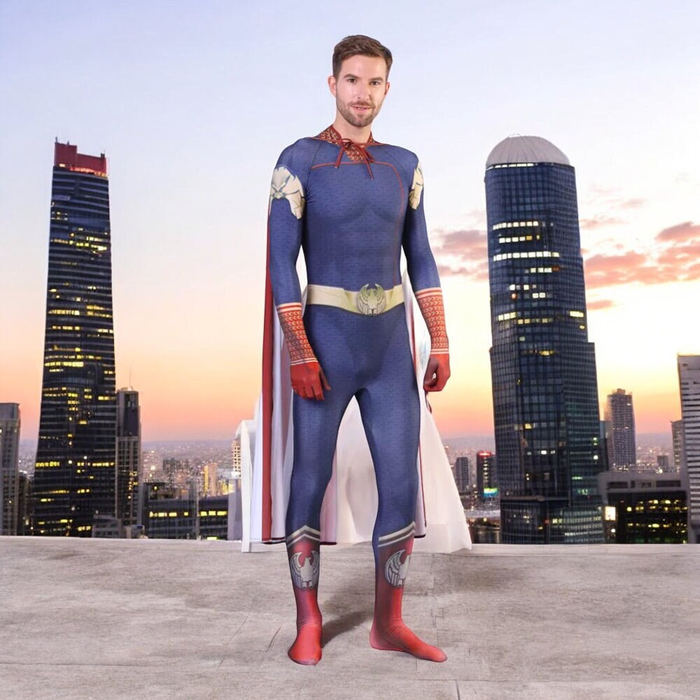 The Boys Homelander Costume, Homelander Cosplay, Adults and Kids ...