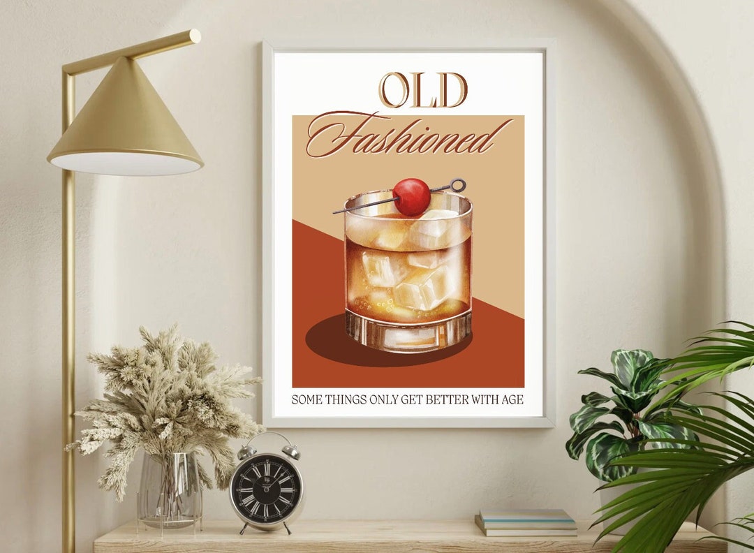 Old Fashioned Print Signature Drink Sign Old Fashioned Cocktail Bar ...