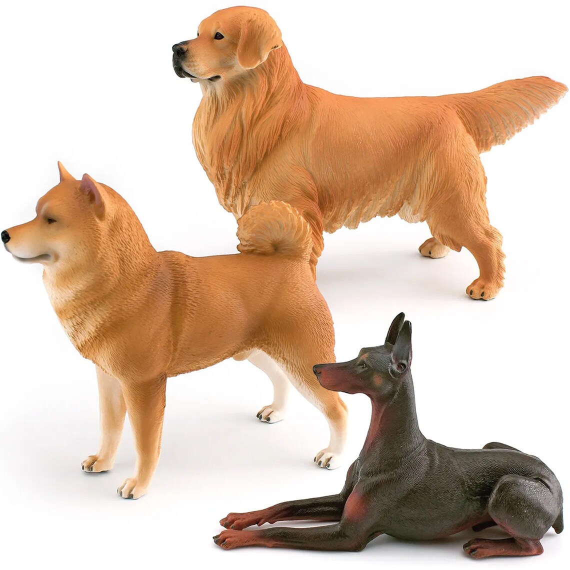 Simulated Pet Dog Miniature Model, Solid Shiba Inu, Golden Retriever ...