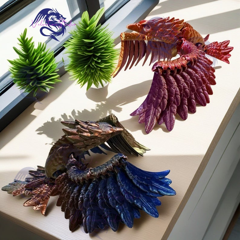 3d Printed Gryphon Bird Miniature Model Creative Figure, Phoenix Model ...