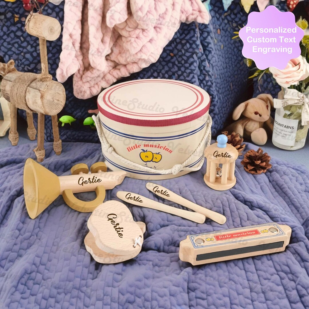 Personalized Customized Music Toy Set, Baby Rattles, Rhythm Perception ...