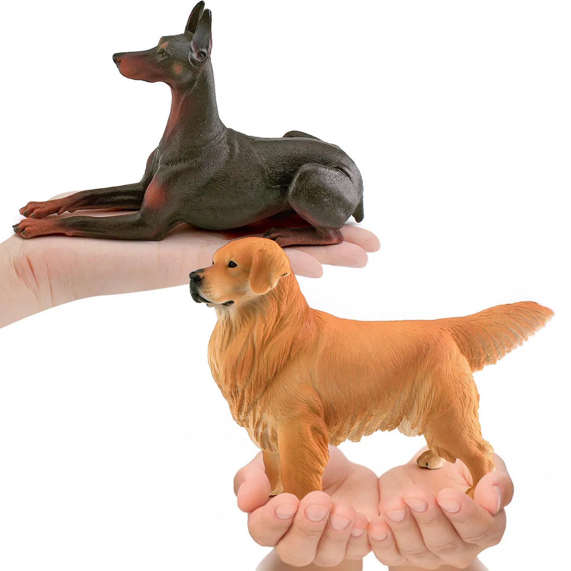 Simulated Pet Dog Miniature Model, Solid Shiba Inu, Golden Retriever ...