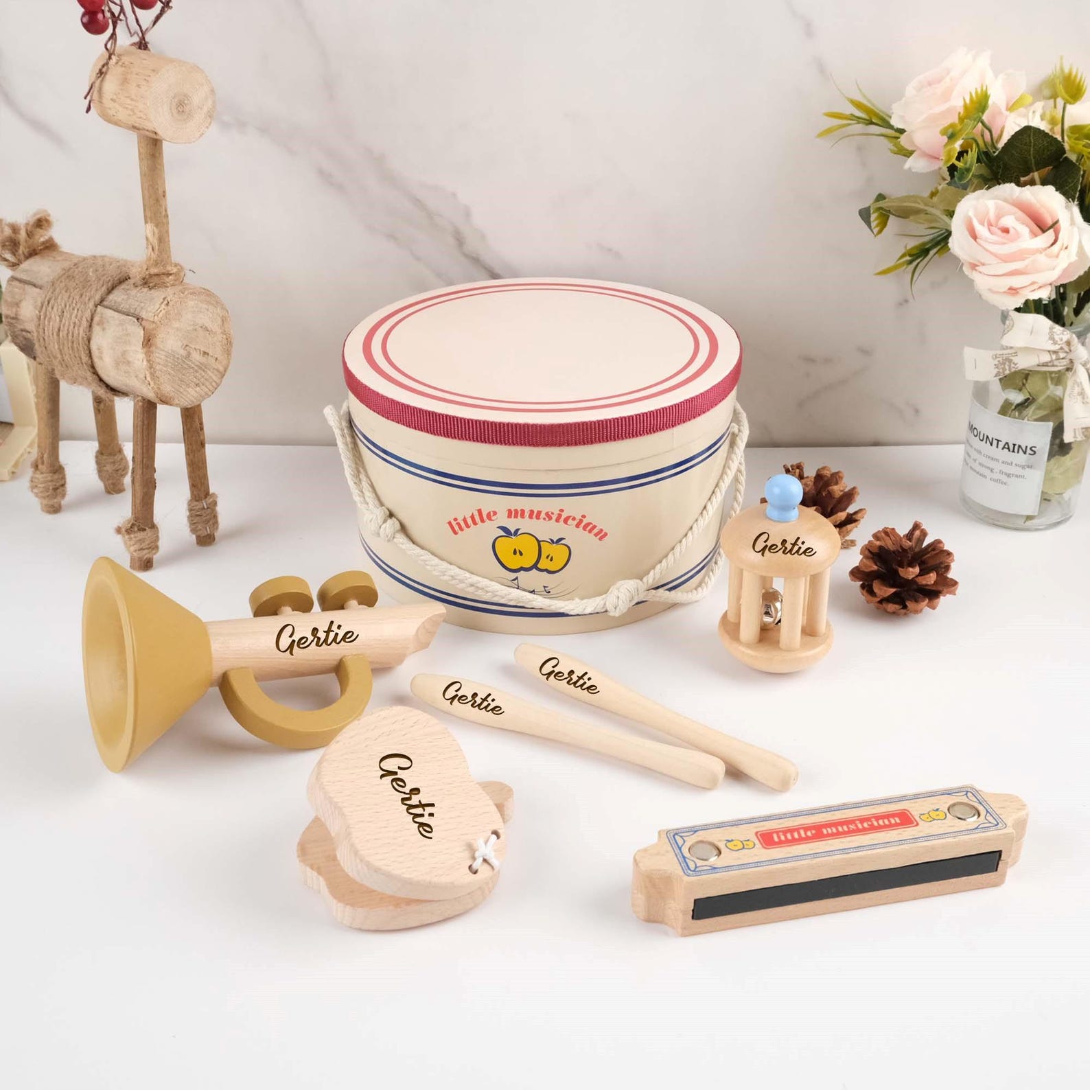 Personalized Customized Music Toy Set, Baby Rattles, Rhythm Perception ...