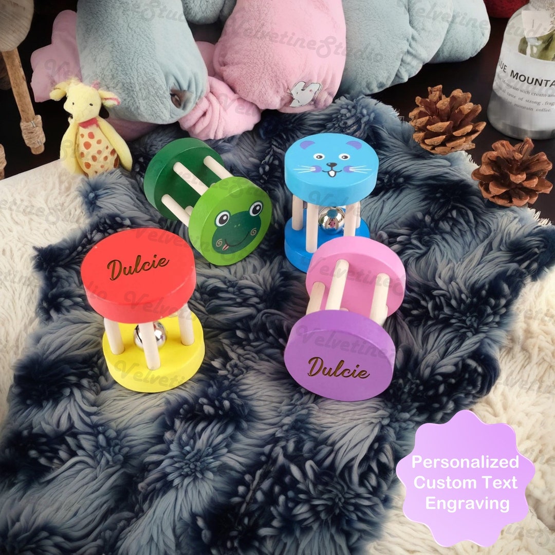 Personalized Wooden Rattle With Engraved Name,kindergarten Teaching ...
