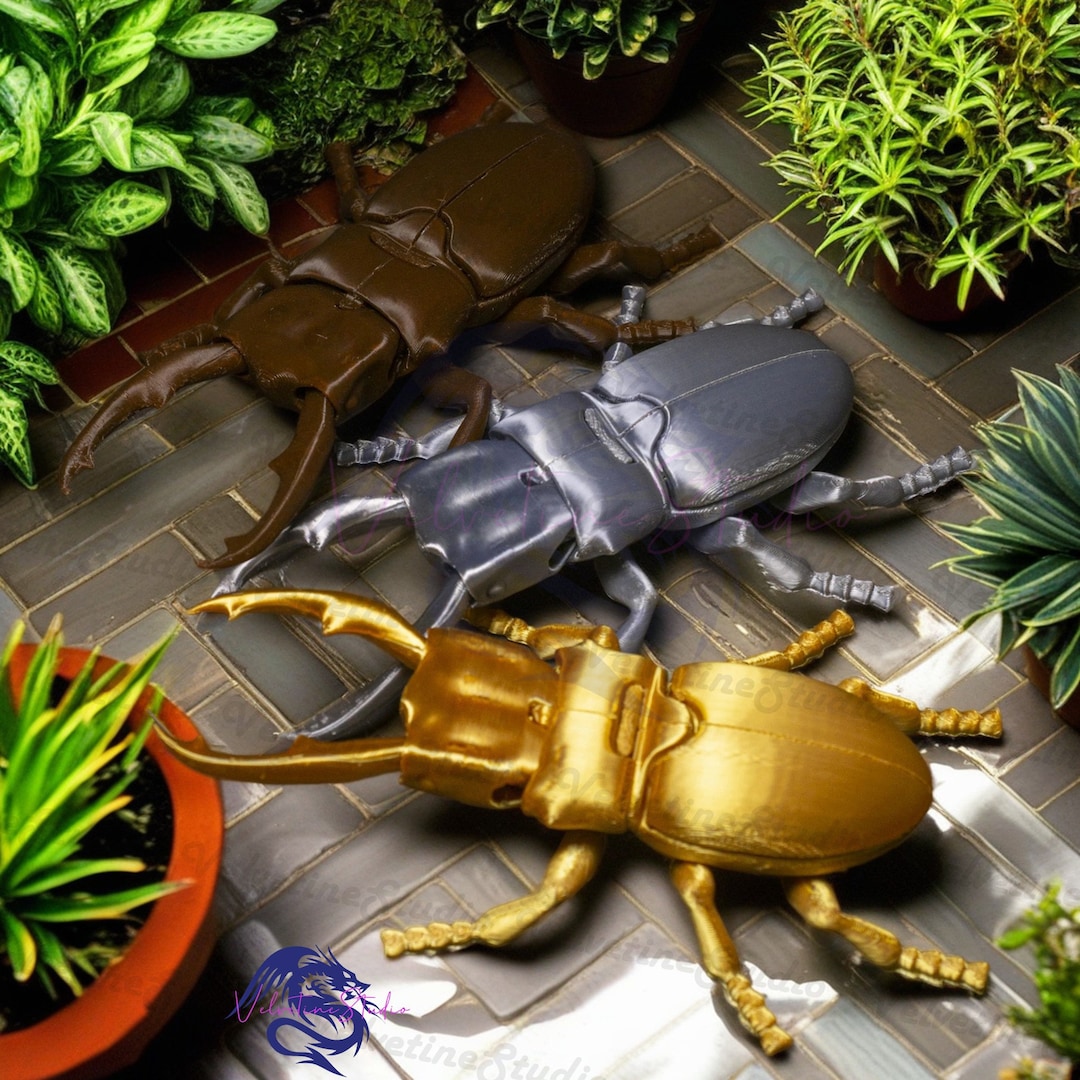 3D Printed Beetle Model, Articulated Beetle, Flexible Joint Movable ...