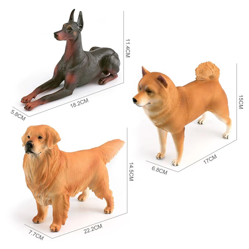 Simulated Pet Dog Miniature Model, Solid Shiba Inu, Golden Retriever ...