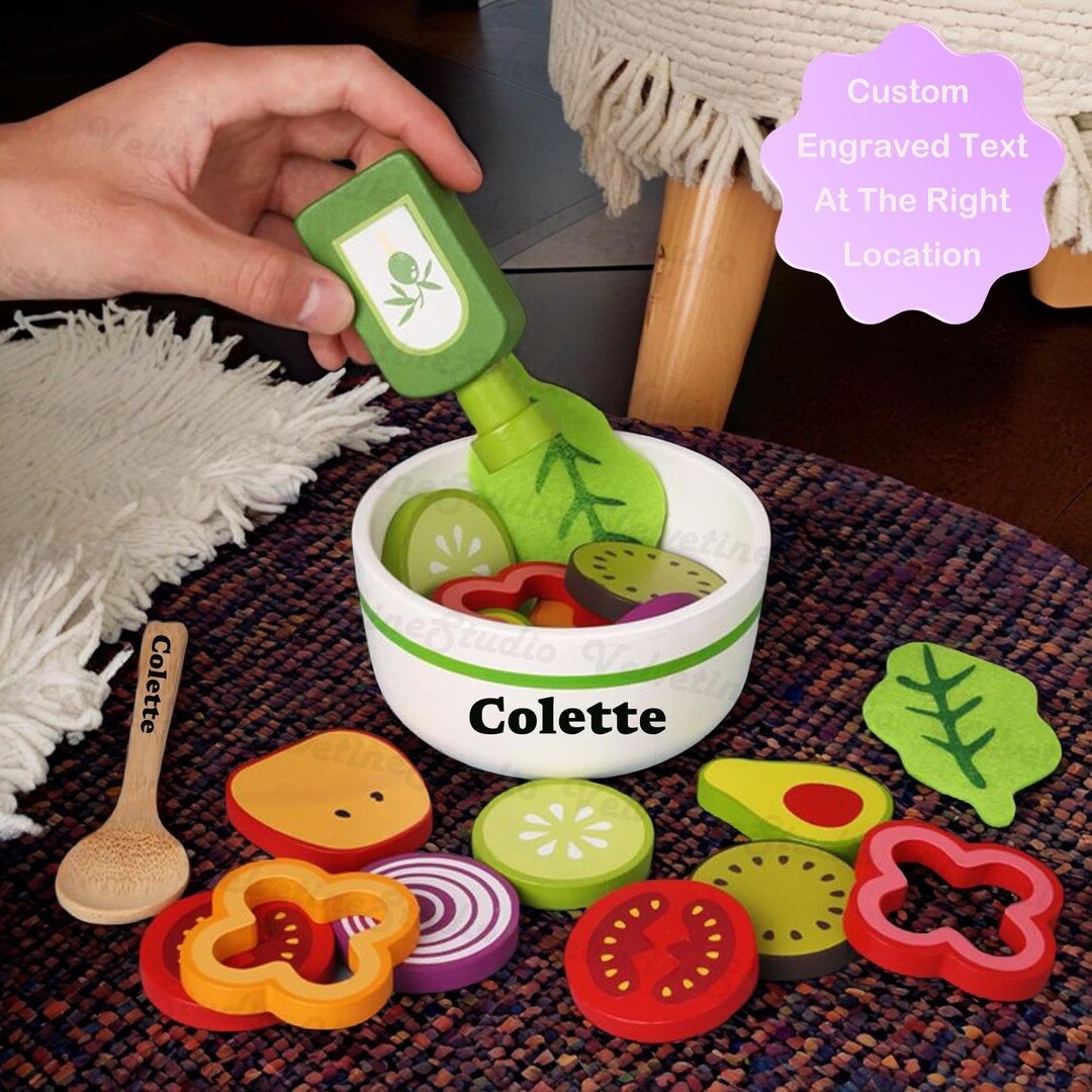 Personalized Engraved Baby Name Wooden Simulation Vegetable and Fruit ...