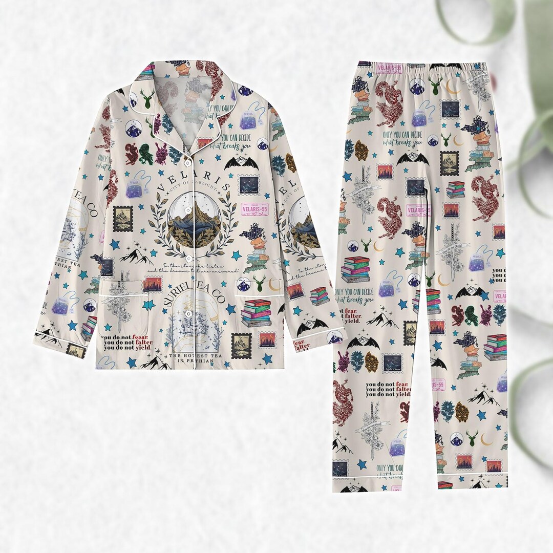 Velaris Acotar Pajamas Set, City of Starlight Women Pajamas, the Night ...