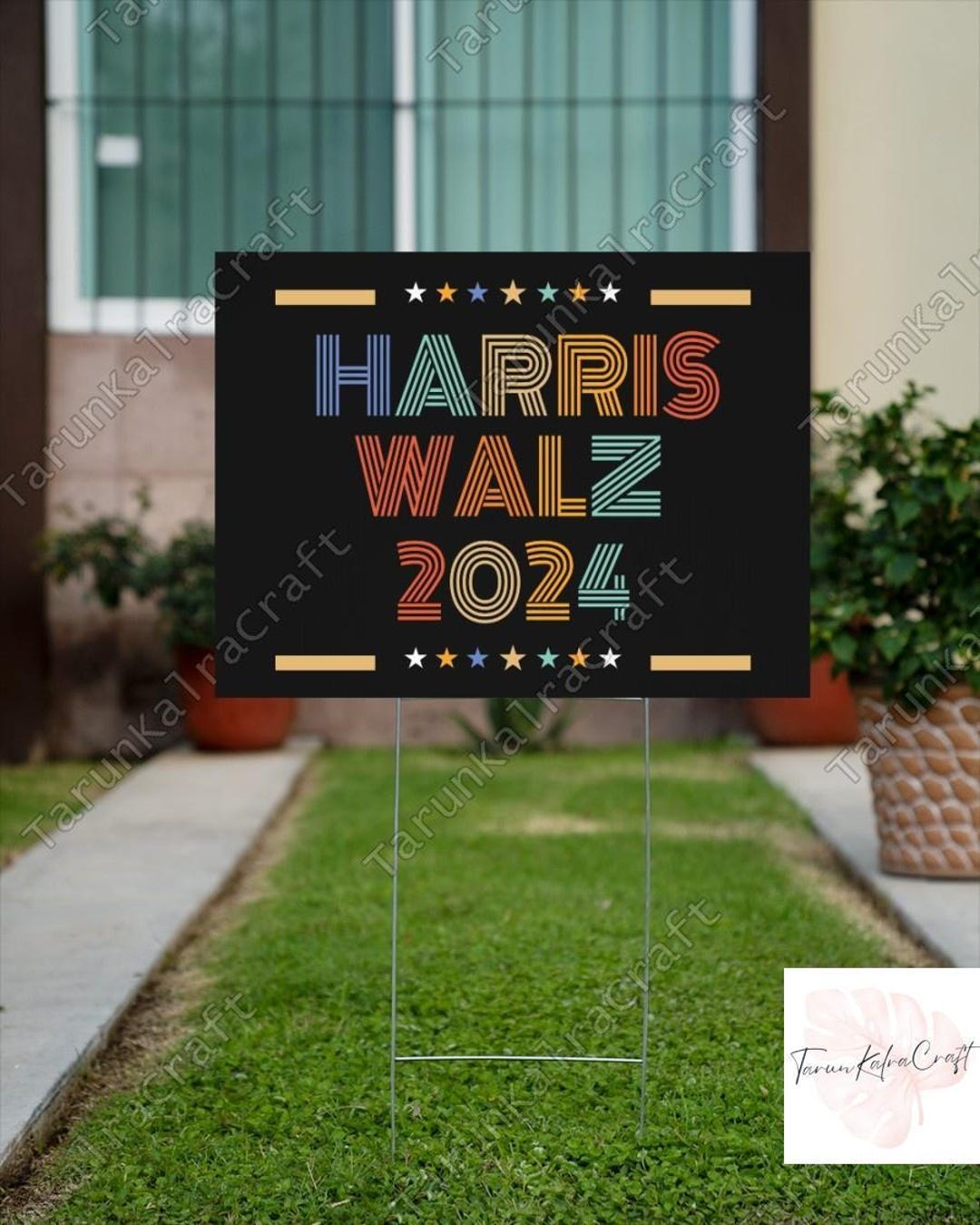 Harris Walz Yard Sign, Political Sign, Kamala Harris Tim Walz Yard Sign ...