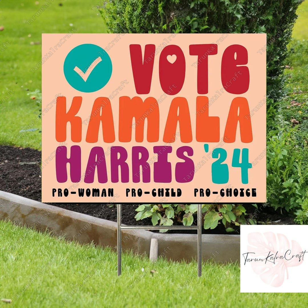 Vote Kamala Harris Yard Sign, Pro-woman Sign, Harris Walz 2024 Yard ...