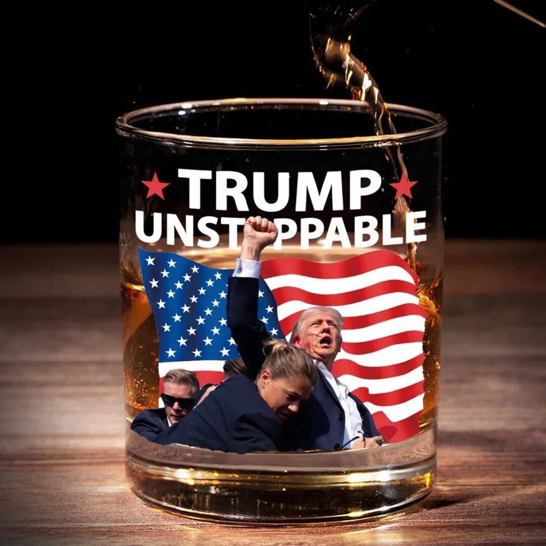 Trump Make America Great Whiskey Glass, 47 President Trump, MAGA Trump ...