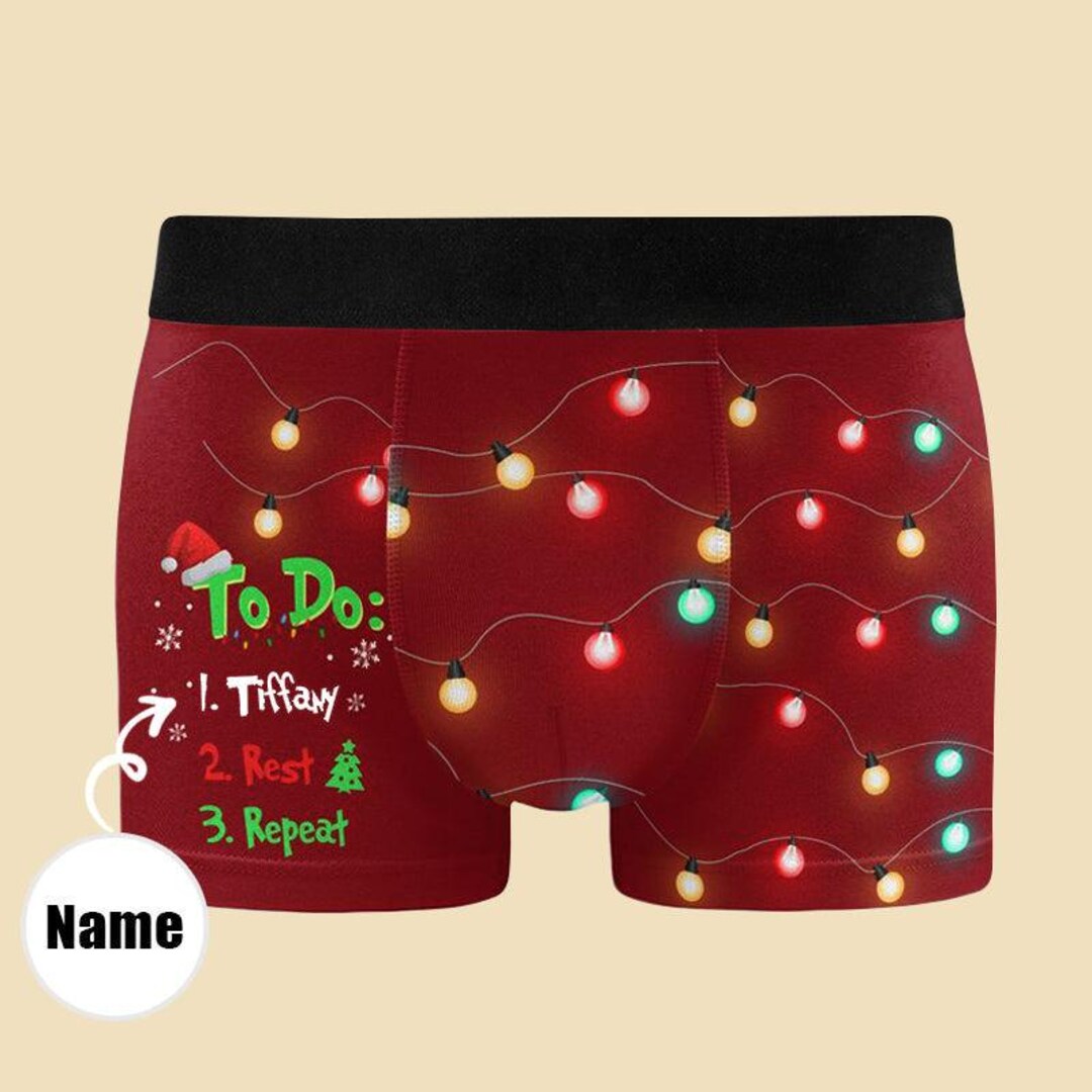 Customized Name Mens Face Underwear, Men Boxer Briefs for Him ...