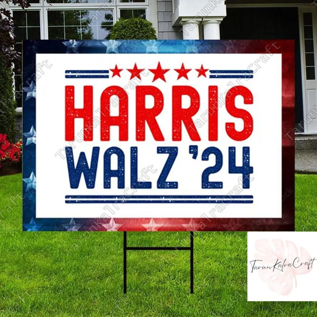 Harris Walz 2024 Yard Sign, Tim Walz Kamala Sign, Harris Walz Yard Sign ...