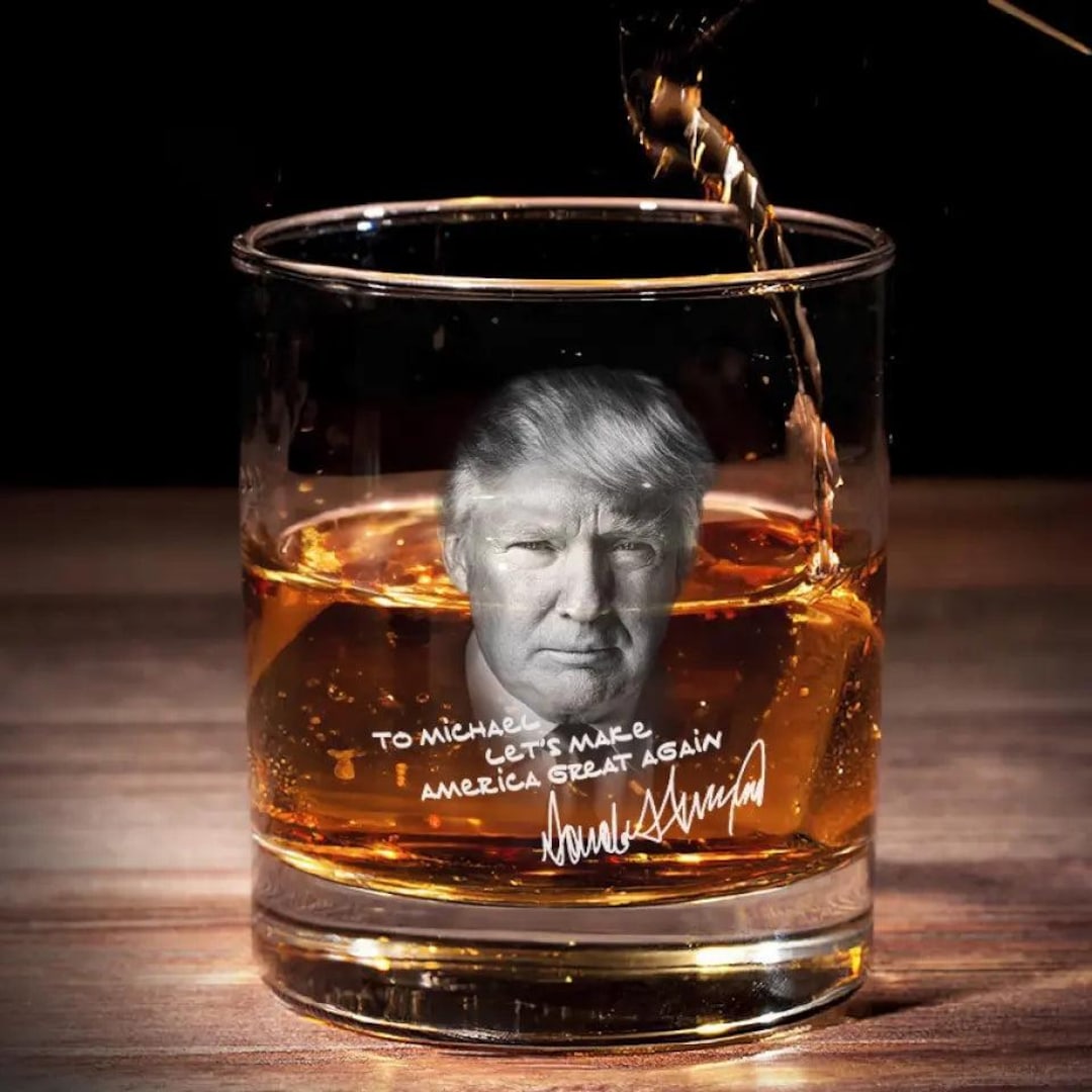 Personalized Trump Whiskey Glass, Make America Great Again, 47th ...