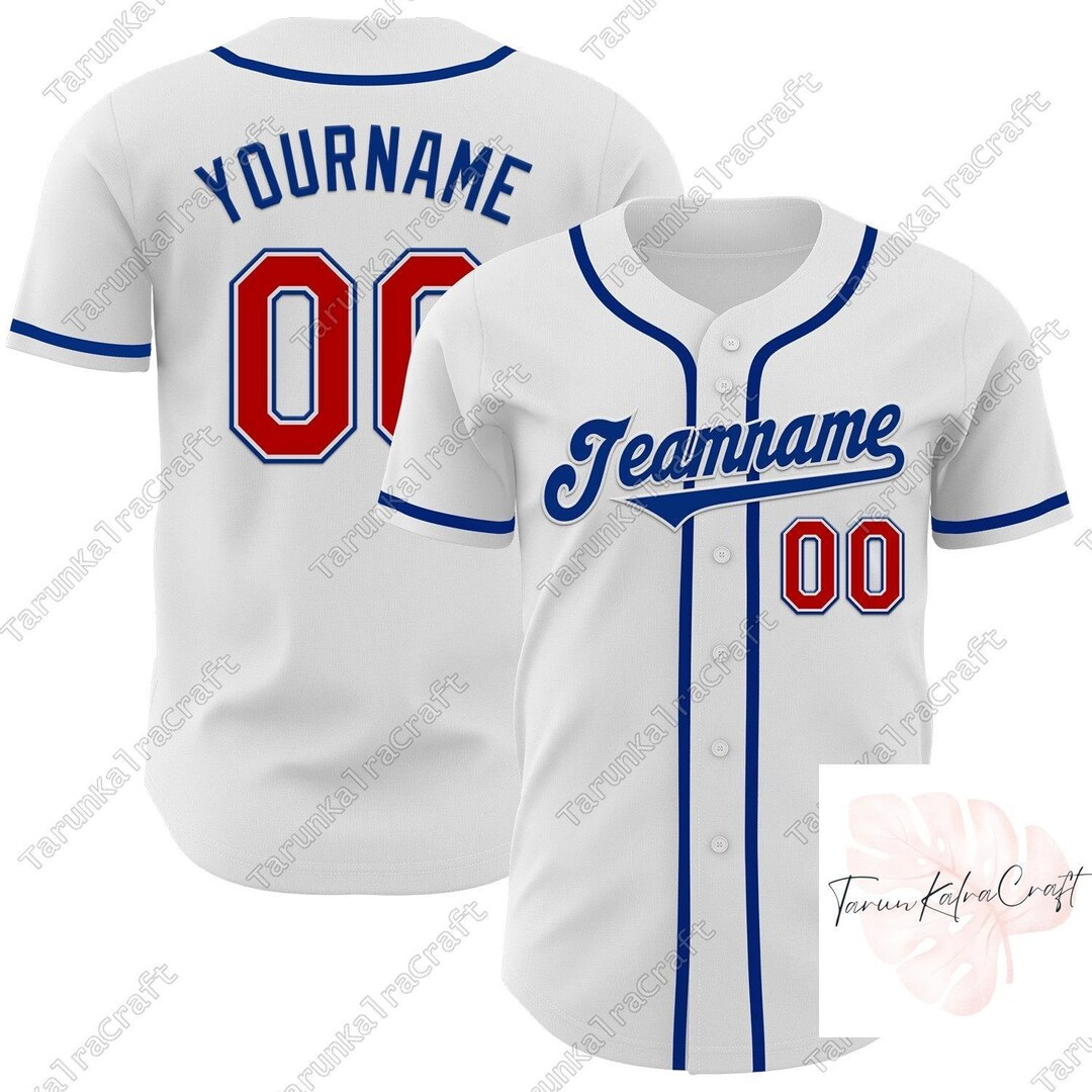 Custom Athletic Baseball Jersey, Custom Number Baseball Team Jersey ...