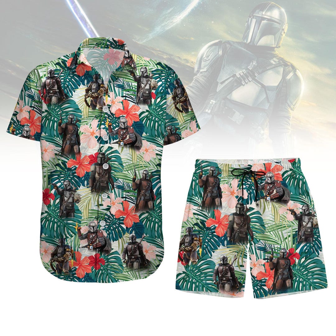 The Mandalorian Button Shirt, Dadalorian Hawaiian Shirt, Baby Grogu ...