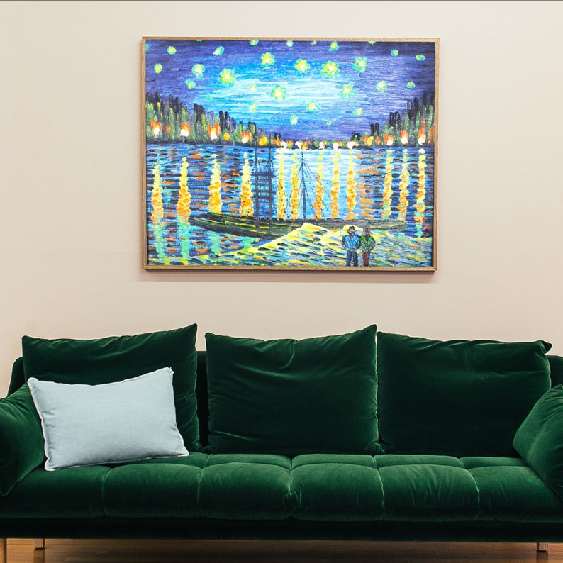 Van Gogh Starry Night Reproduction,starry Night,housewarming Gift,oil ...