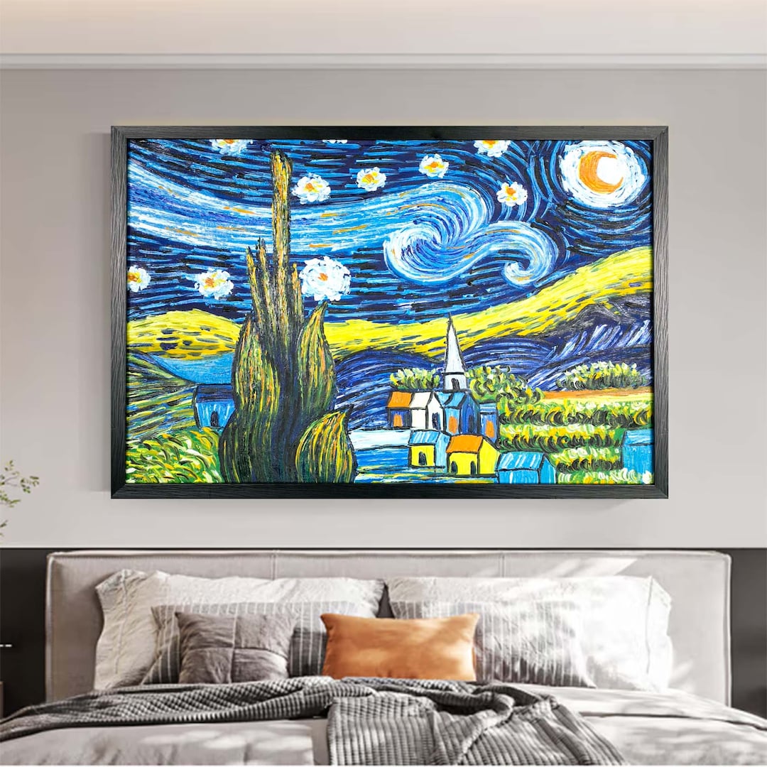 Van Gogh Starry Night Reproduction,starry Night,housewarming Gift,oil ...