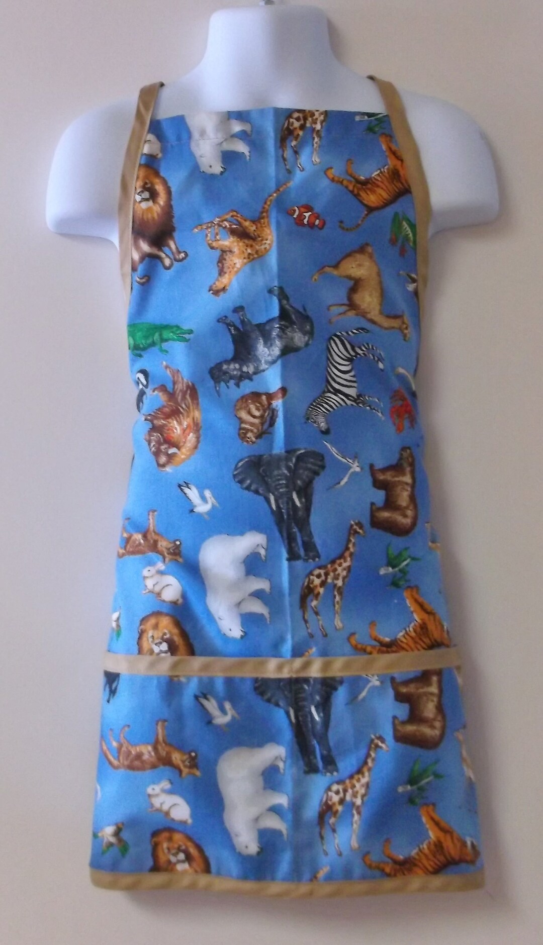 Child's Apron With Wild Animals SIZE MEDIUM - Etsy
