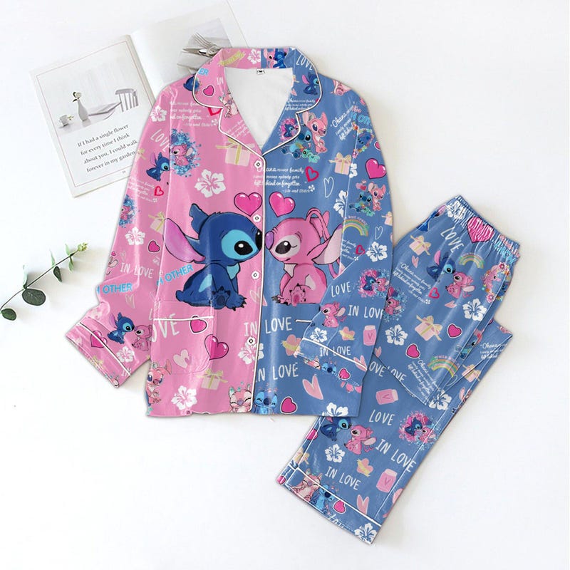 Stitch and Angel Pajamas - Etsy