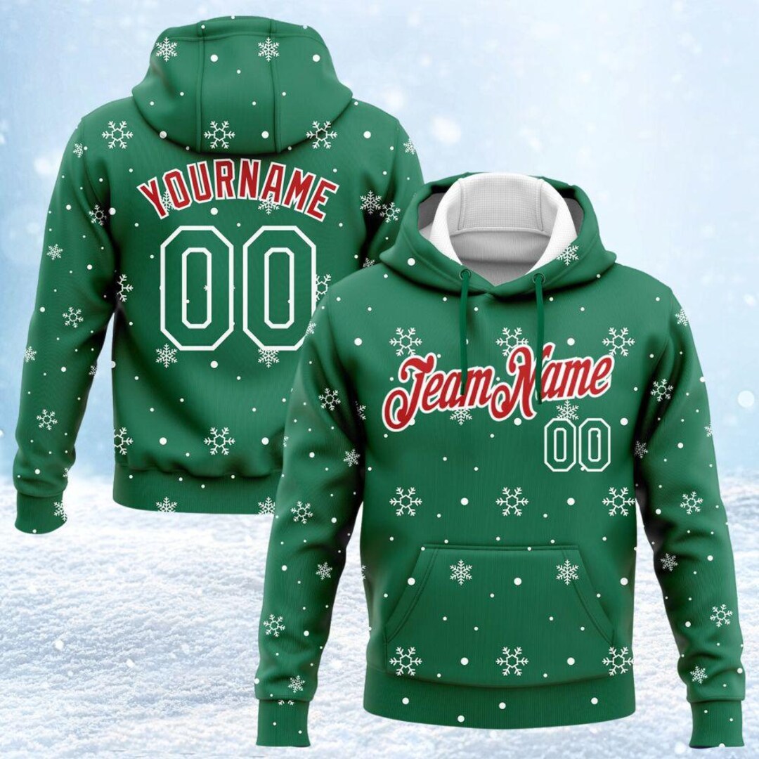 Personalized Christmas Team Hoodie, Sport Team Sweatshirt, Holiday Gift ...