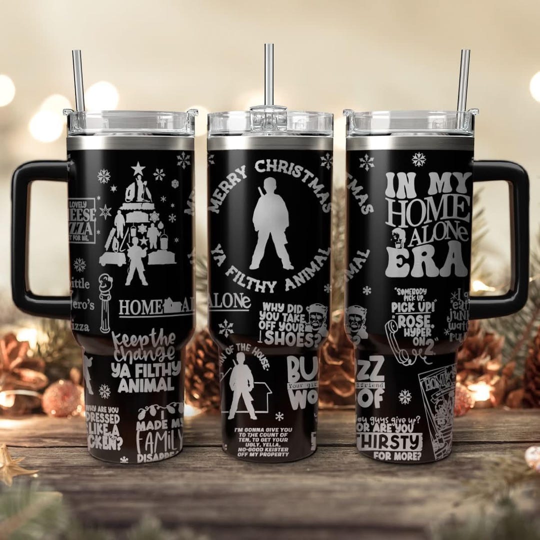 Home Alone Ya Filthy Animal Laser Engraved Tumbler, Kevin Mccallister ...