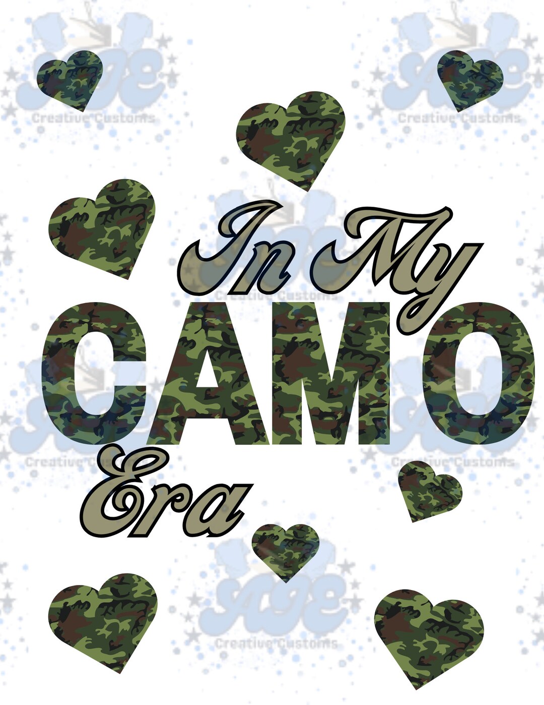 Digital Png File in My Camo Era Camo Camouflage Clip Art Printable Dtf ...