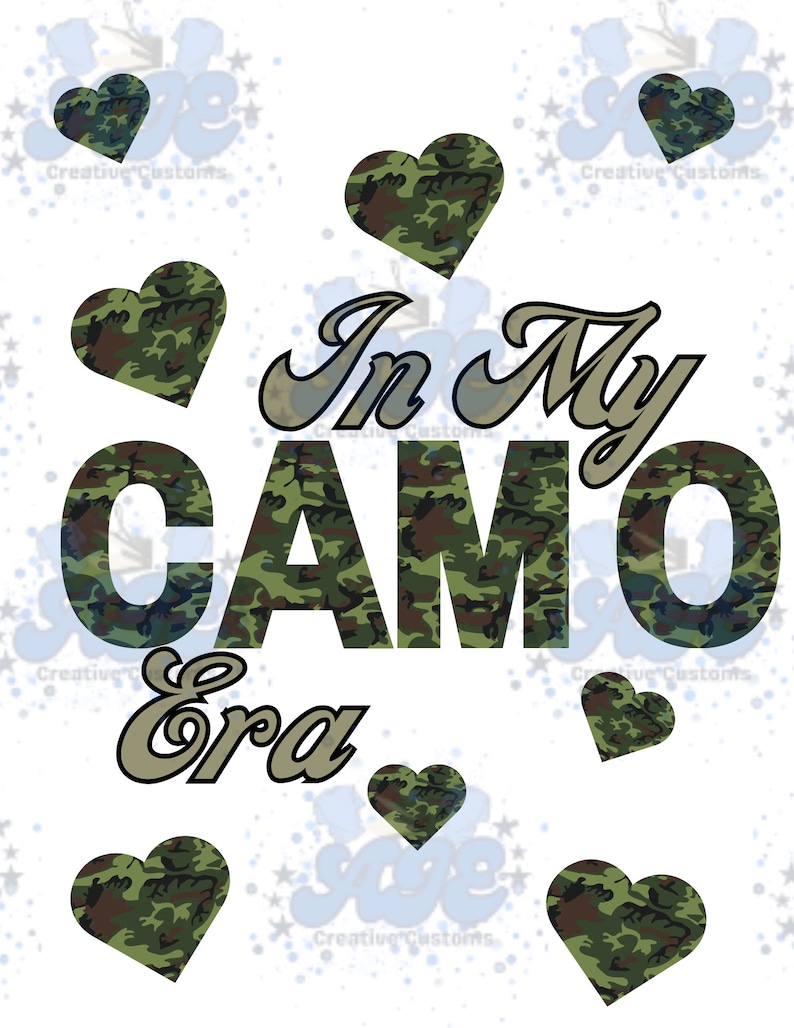 Digital Png File in My Camo Era Camo Camouflage Clip Art Printable Dtf ...