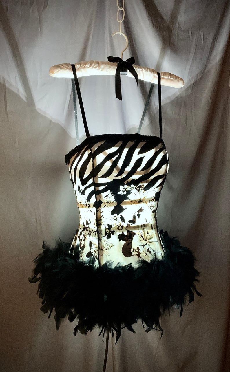 One of a Kind Tramp Lamp Crafted From a Black White and Cream Zebra ...