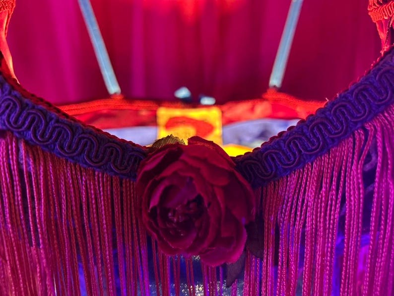 One of a Kind Tramp Lamp Crafted From a Vintage Blue Bustier Detailed ...