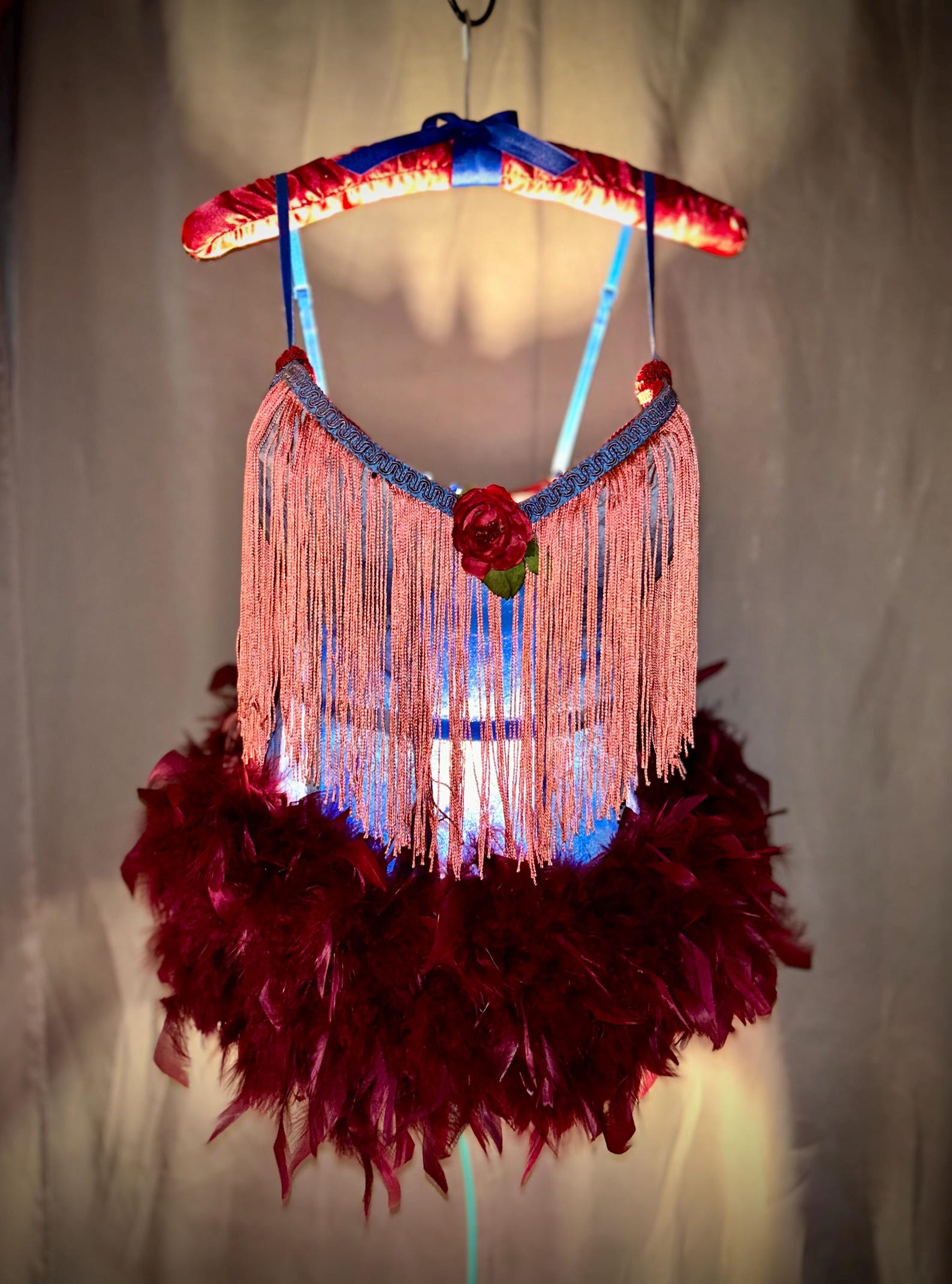 One of a Kind Tramp Lamp Crafted From a Vintage Blue Bustier Detailed ...