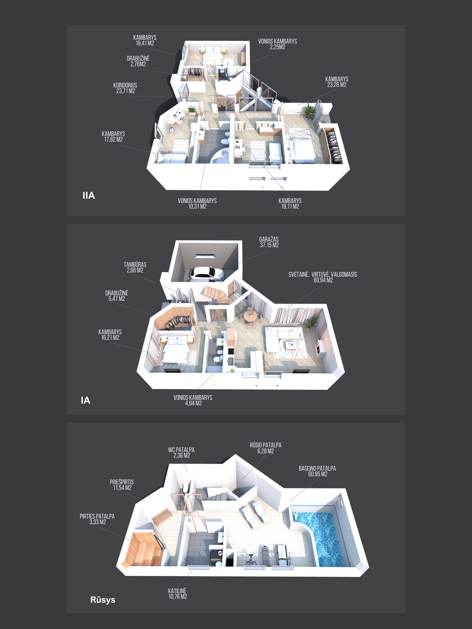 Two-story 3-5 Bedroom House Plan Custom 3D Plan Design for Real Estate ...