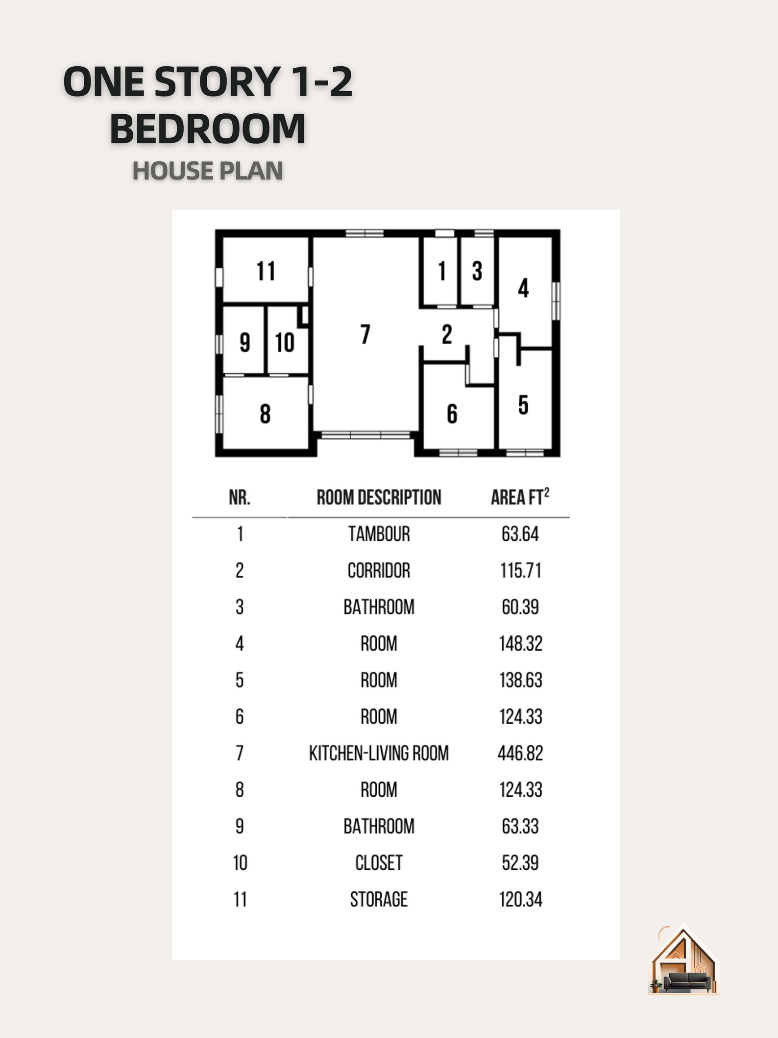 One Story 3-4 Bedroom House Plan Custom 3D Plan Design for Real Estate Brokers Floor Plan 2D to ...