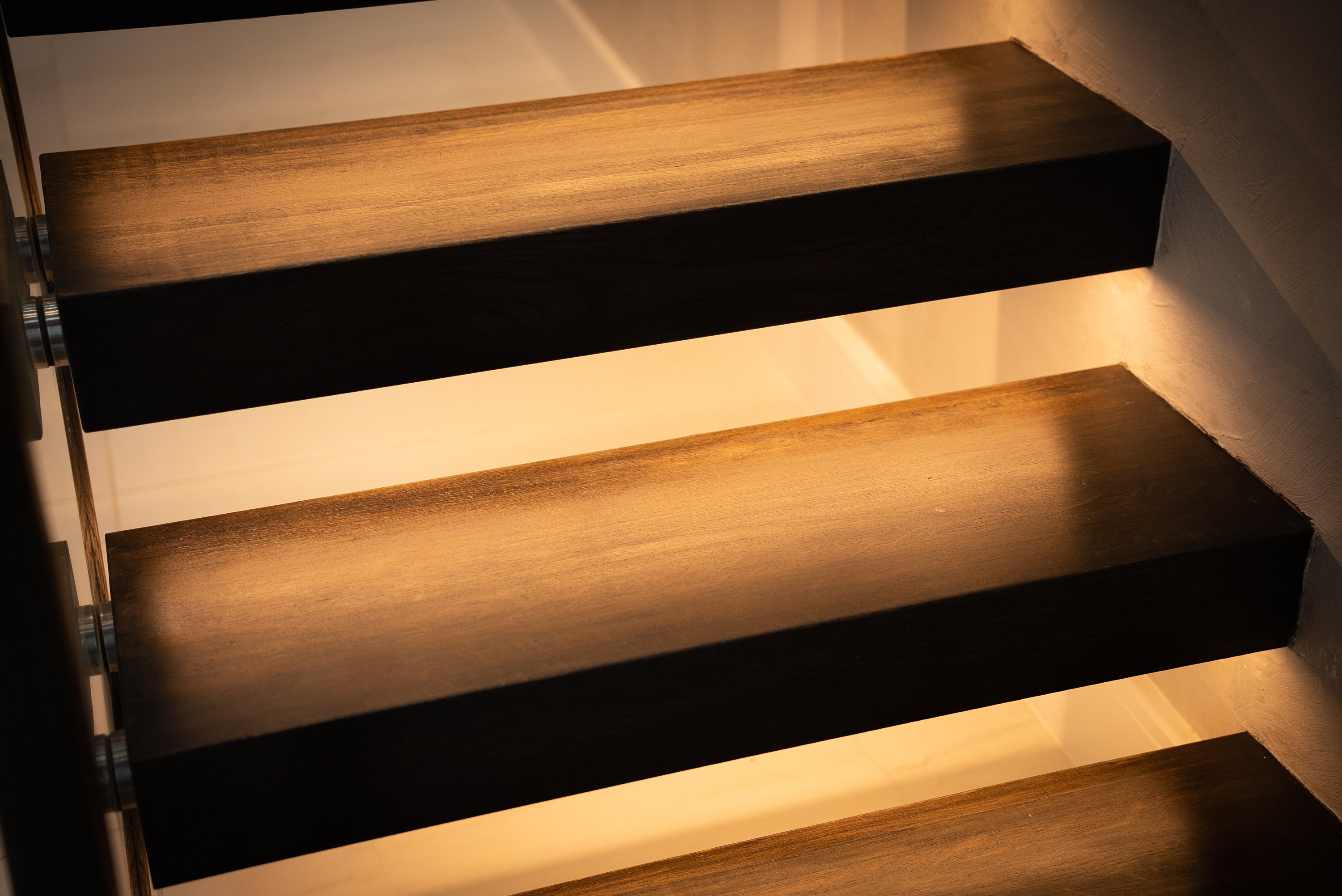 Floating Staircase, Oak Treads and Glass Balustrade - Etsy