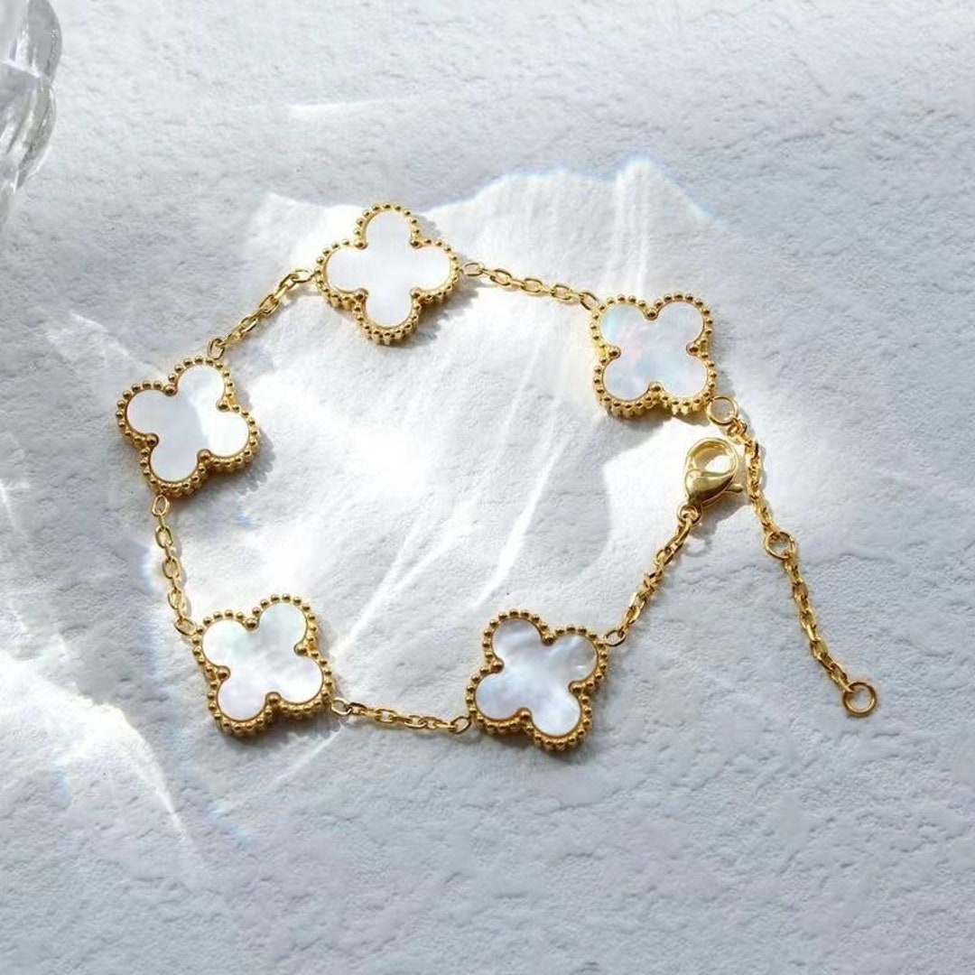 18K Gold-plated Clover Jewelry Set Van Cleef Alhambra VCA Inspired ...