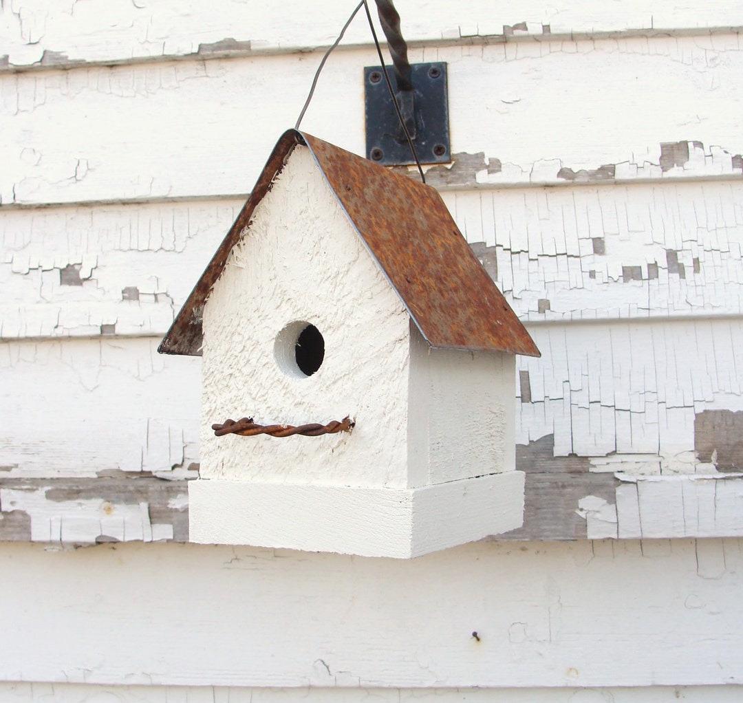 Rustic Wood Birdhouse, Outdoor Bird House, Handcrafted Birdhouse ...