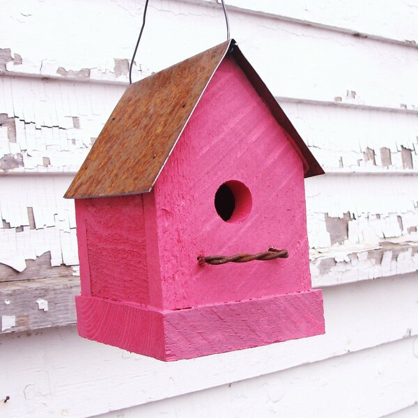 Pink Birdhouse - Etsy