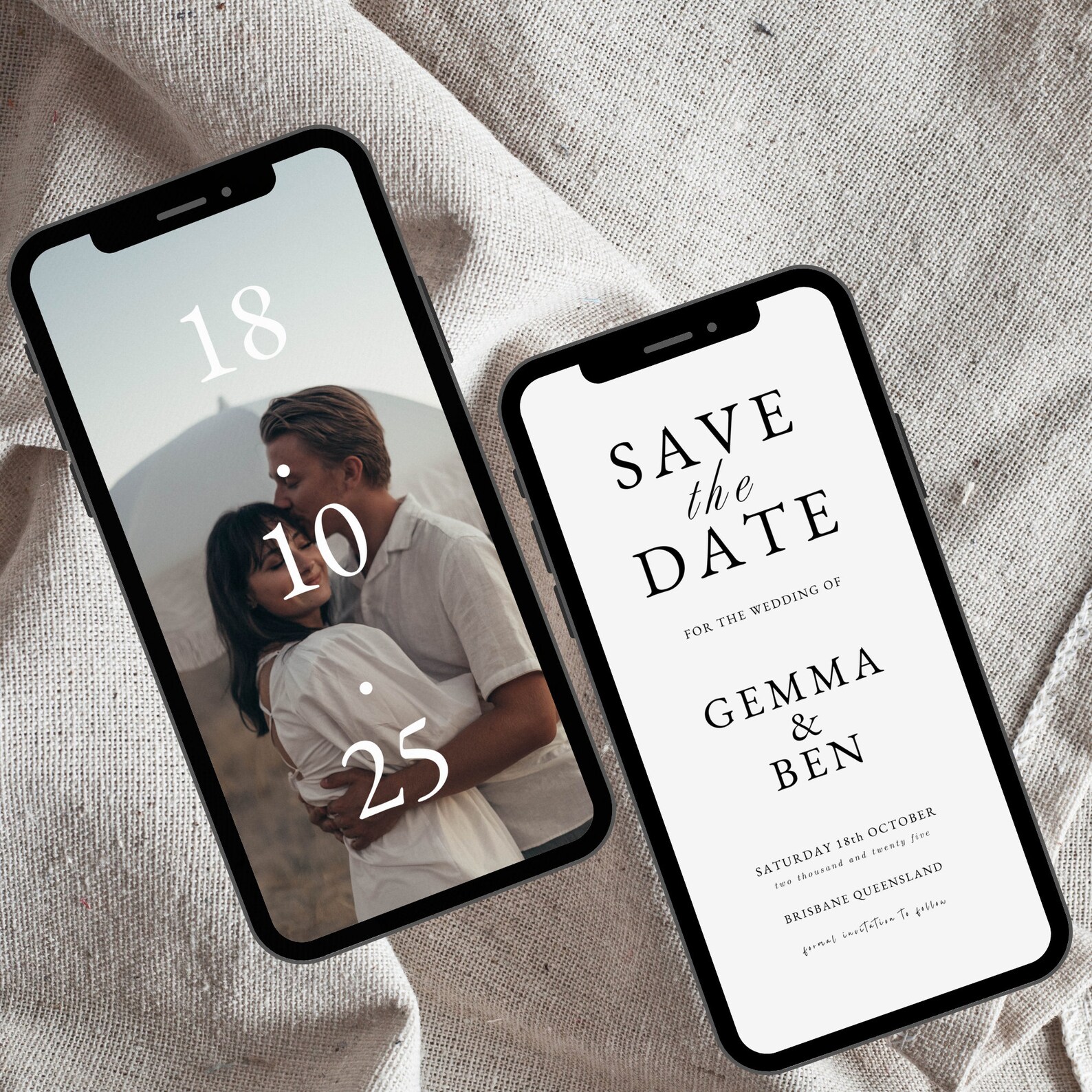 Canva Video Save the Date Editable Template, Digital Announcement ...