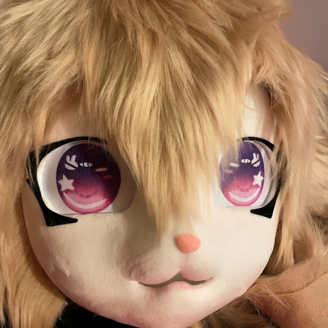 Beige Fursuit Head Mask Fursona Cosplay Mask Furry Cat Roleplay Mask ...