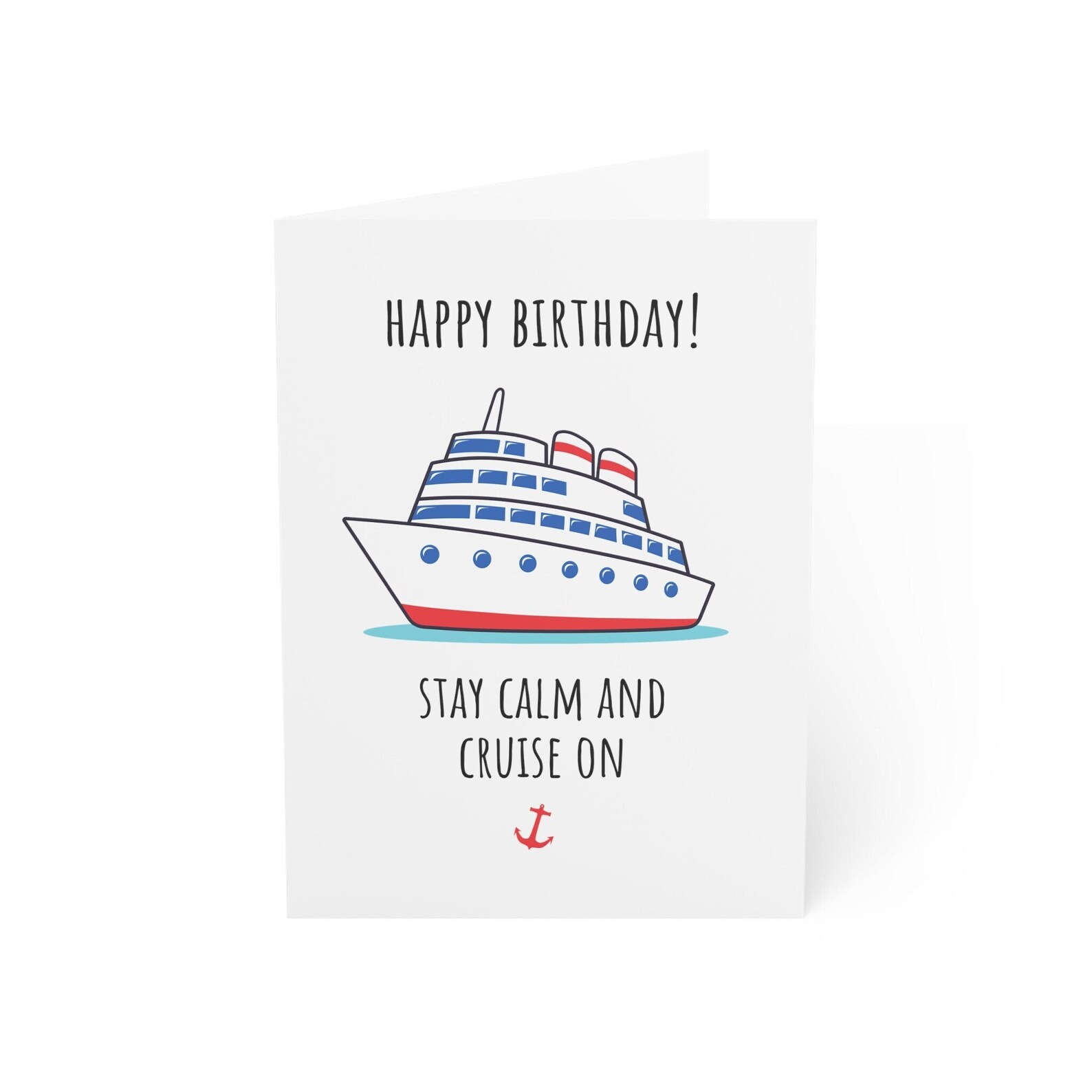 Cruise Birthday Card Funny Ship Birthday Card Sailing Birthday Card ...