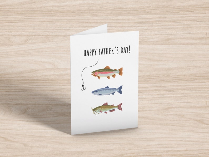 Fisherman Printable Fathers Day Card Fishing Dad Card Fish Lover ...